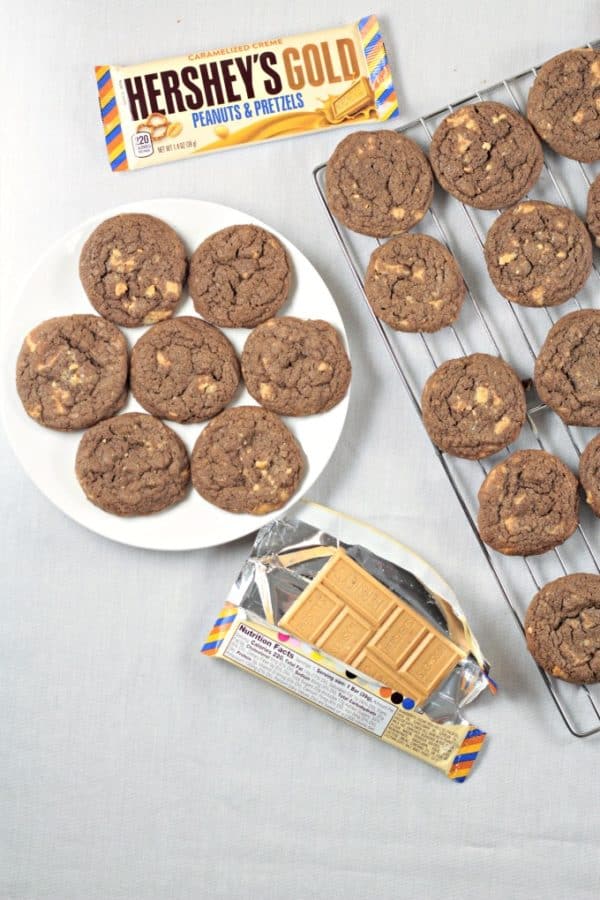 Chocolate Hershey's Gold Cookies - Mindy's Cooking Obsession