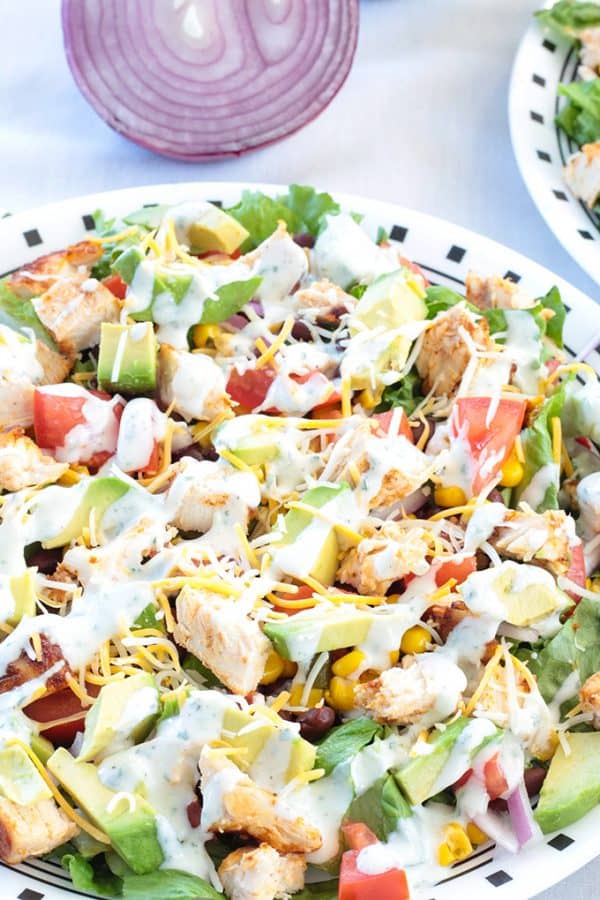 Southwest Ranch Salad with Chicken - Mindy's Cooking Obsession