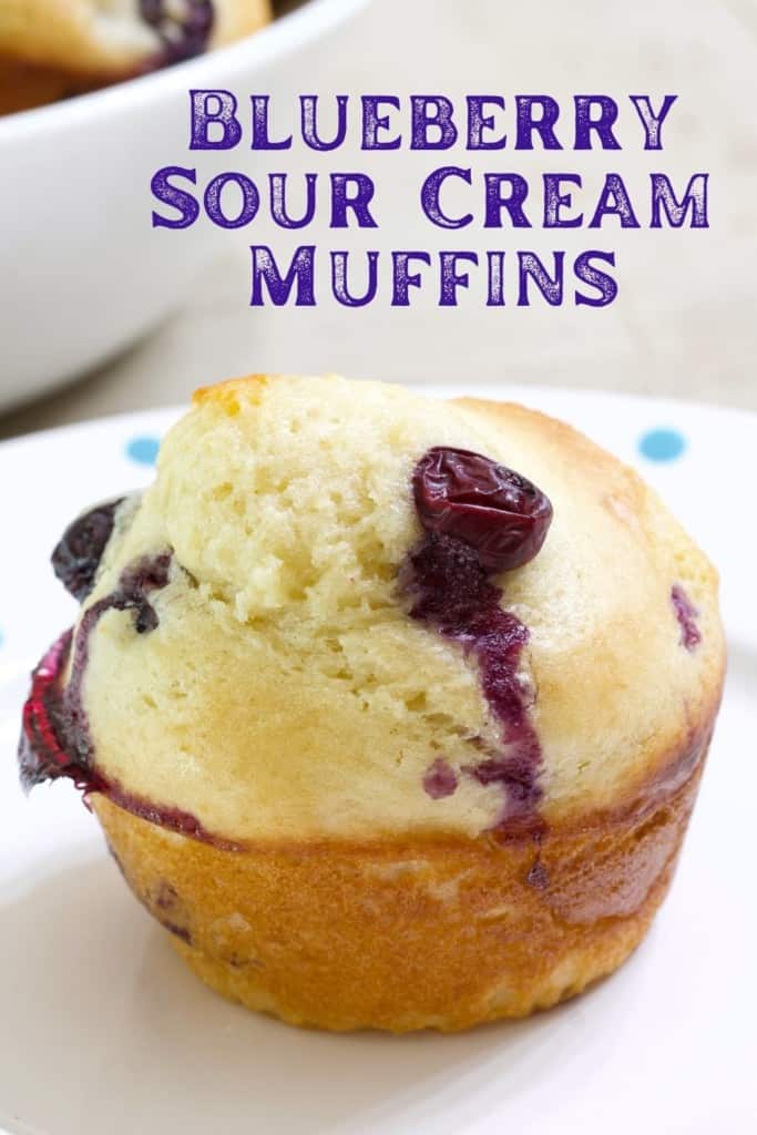 Sour Cream Blueberry Muffins - Mindy's Cooking Obsession