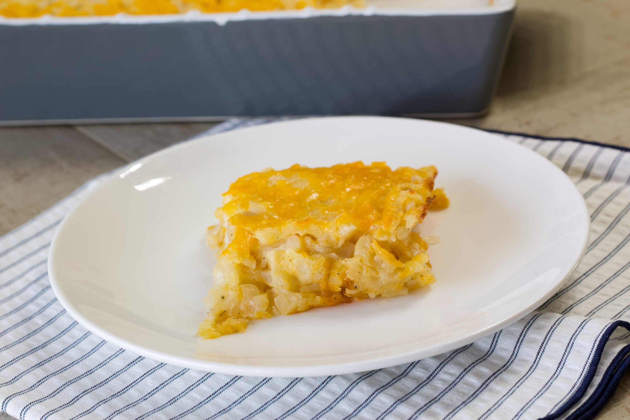Vegetarian Cracker Barrel Hashbrown Casserole - Mindy's Cooking Obsession