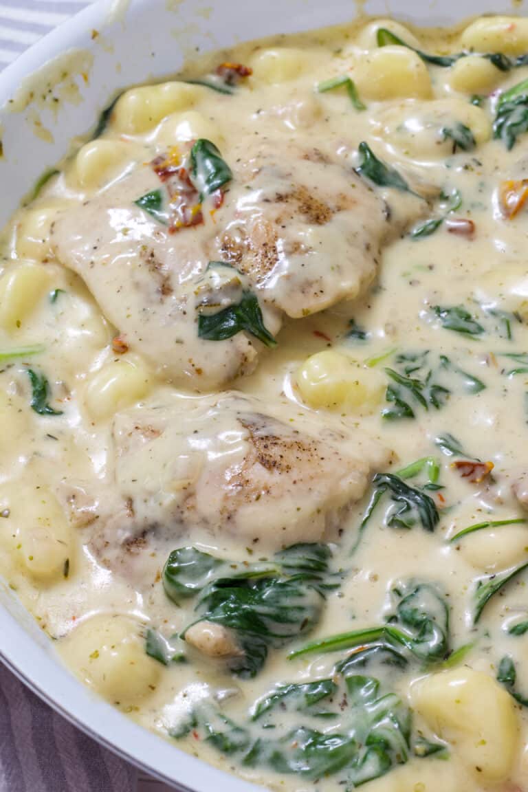 Creamy Chicken and Gnocchi Dinner - Mindy's Cooking Obsession