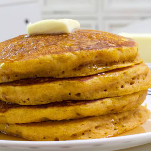 Pumpkin Pancakes with Pancake Mix - Mindy's Cooking Obsession