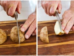 How to Cut Potato Wedges (6, 8, or 12 Pieces – Easy Method) - Mindy's ...