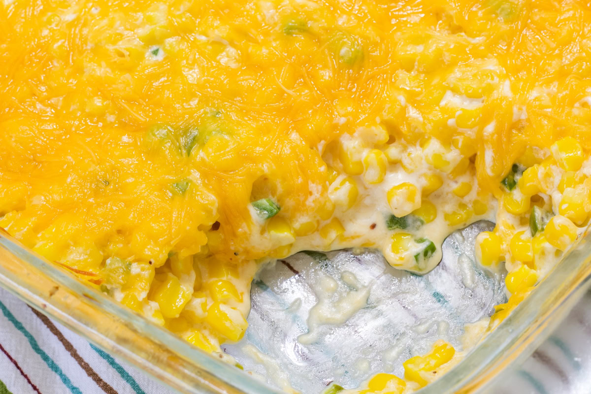 Jalapeno Cream Cheese Corn Casserole - Mindy's Cooking Obsession
