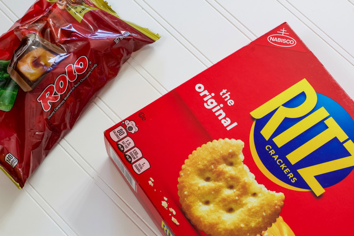 Rolo Stuffed Ritz Crackers - Mindy's Cooking Obsession
