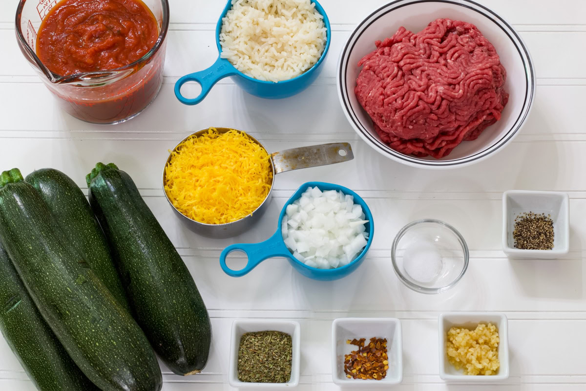 Beef and Rice Stuffed Zucchini - Mindy's Cooking Obsession