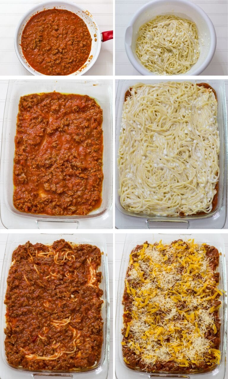 Cream Cheese Spaghetti Casserole - Mindy's Cooking Obsession