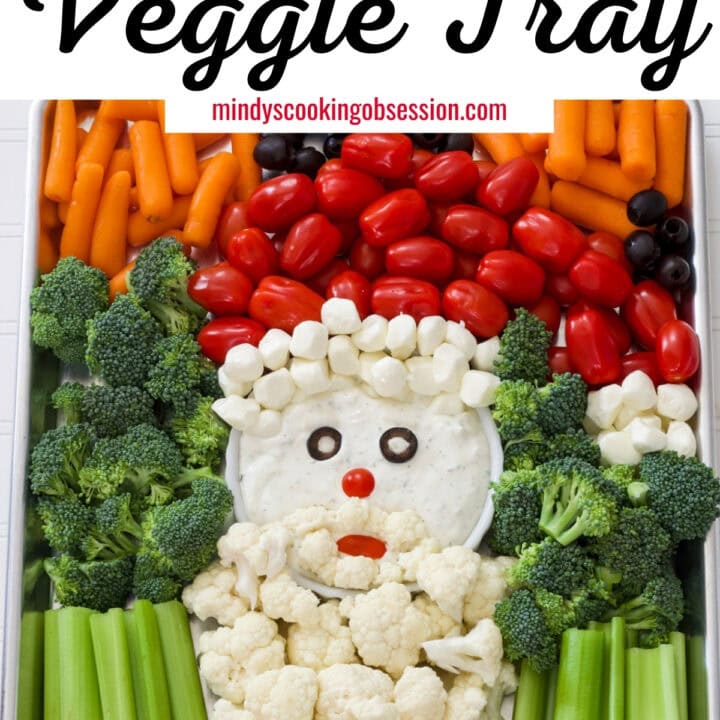 Santa Claus Veggie Tray - Mindy's Cooking Obsession